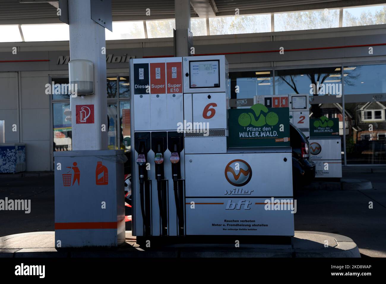 Burg/Fehmarn/Germany/05 November 2022/Petrol & Diesel prices on two ...