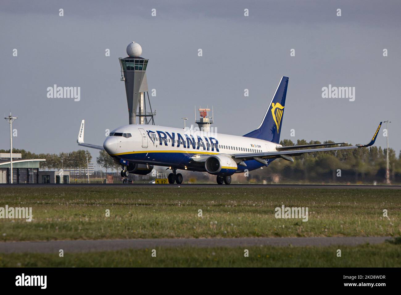 Ryanair Boeing 737-800 aircraft as seen during take-off and fly and ...