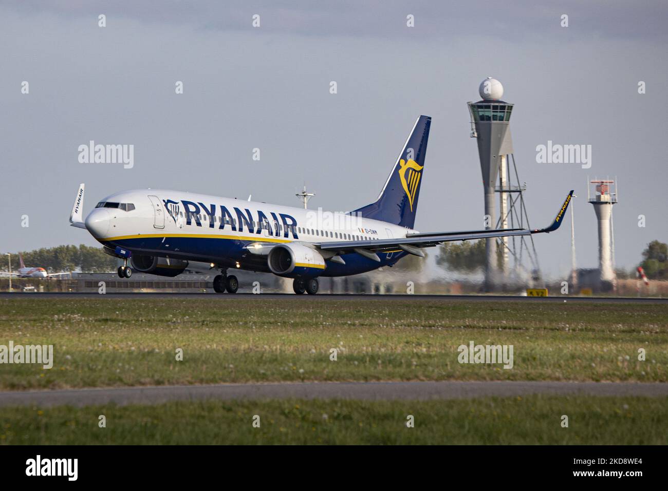 Ryanair Boeing 737-800 aircraft as seen during take-off and fly and ...