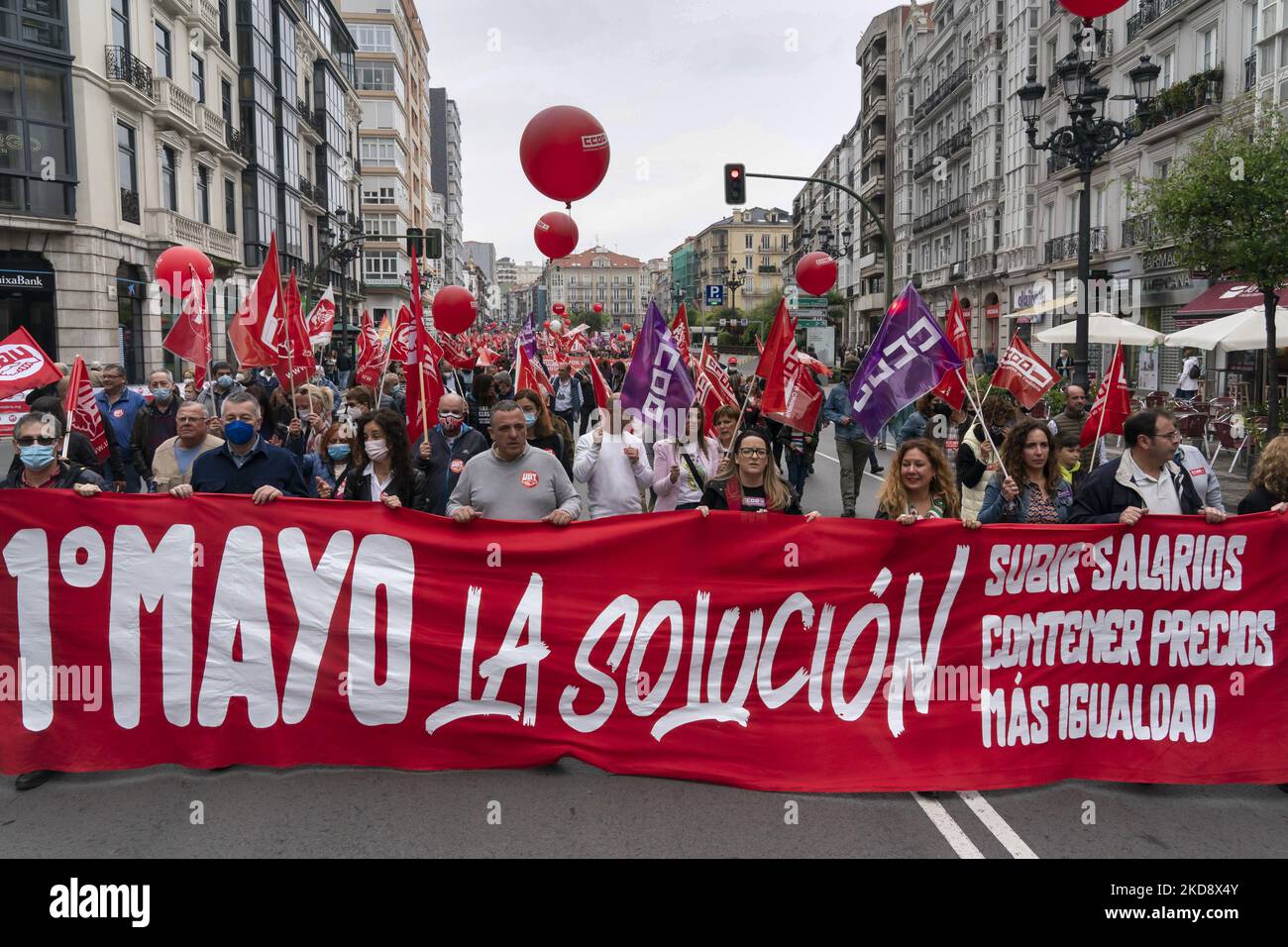 Head of the Demonstration through the streets of Santander (Spain) on ...