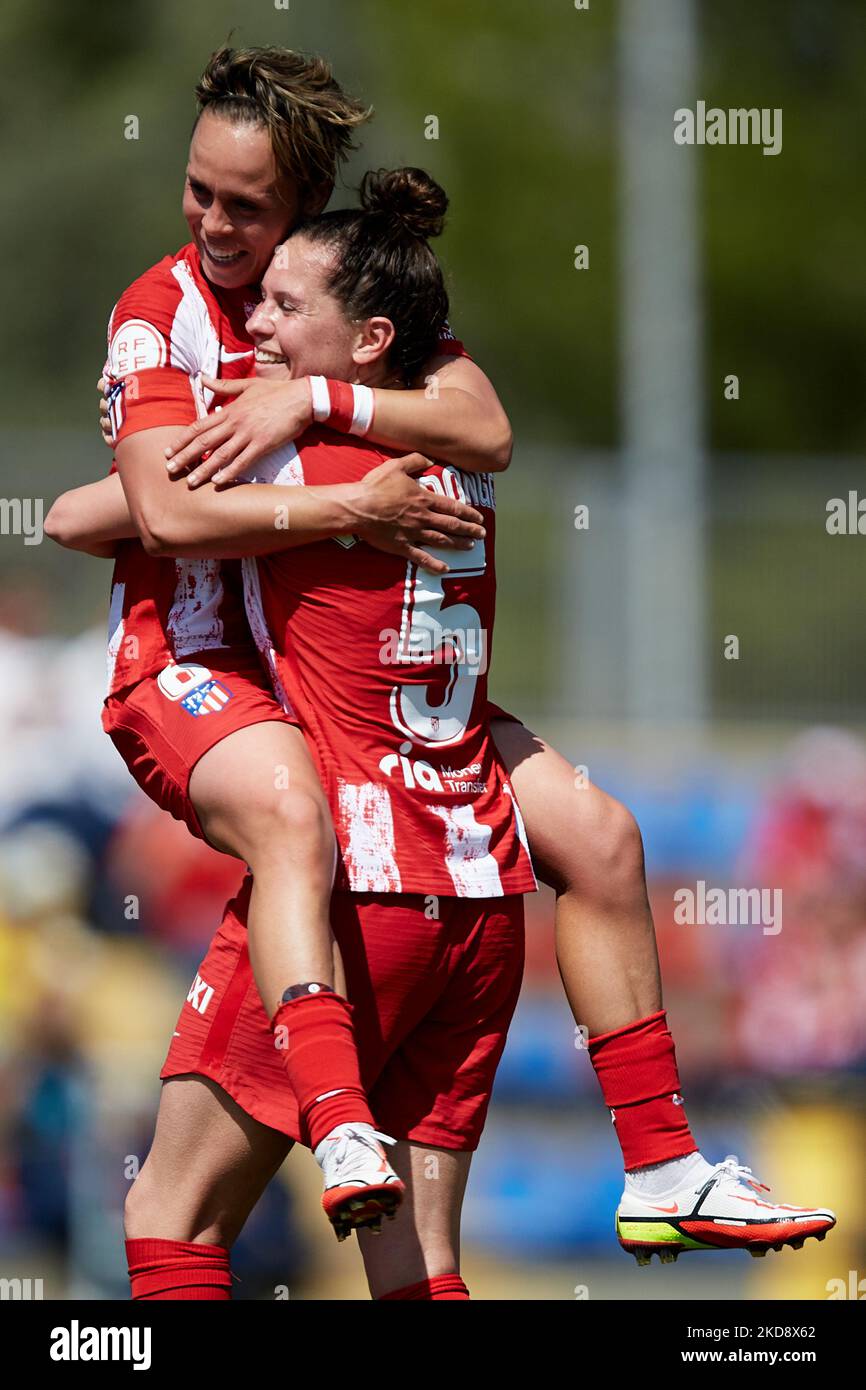 Merel van Dongen (R) celebrates after scoring her side's second goal ...