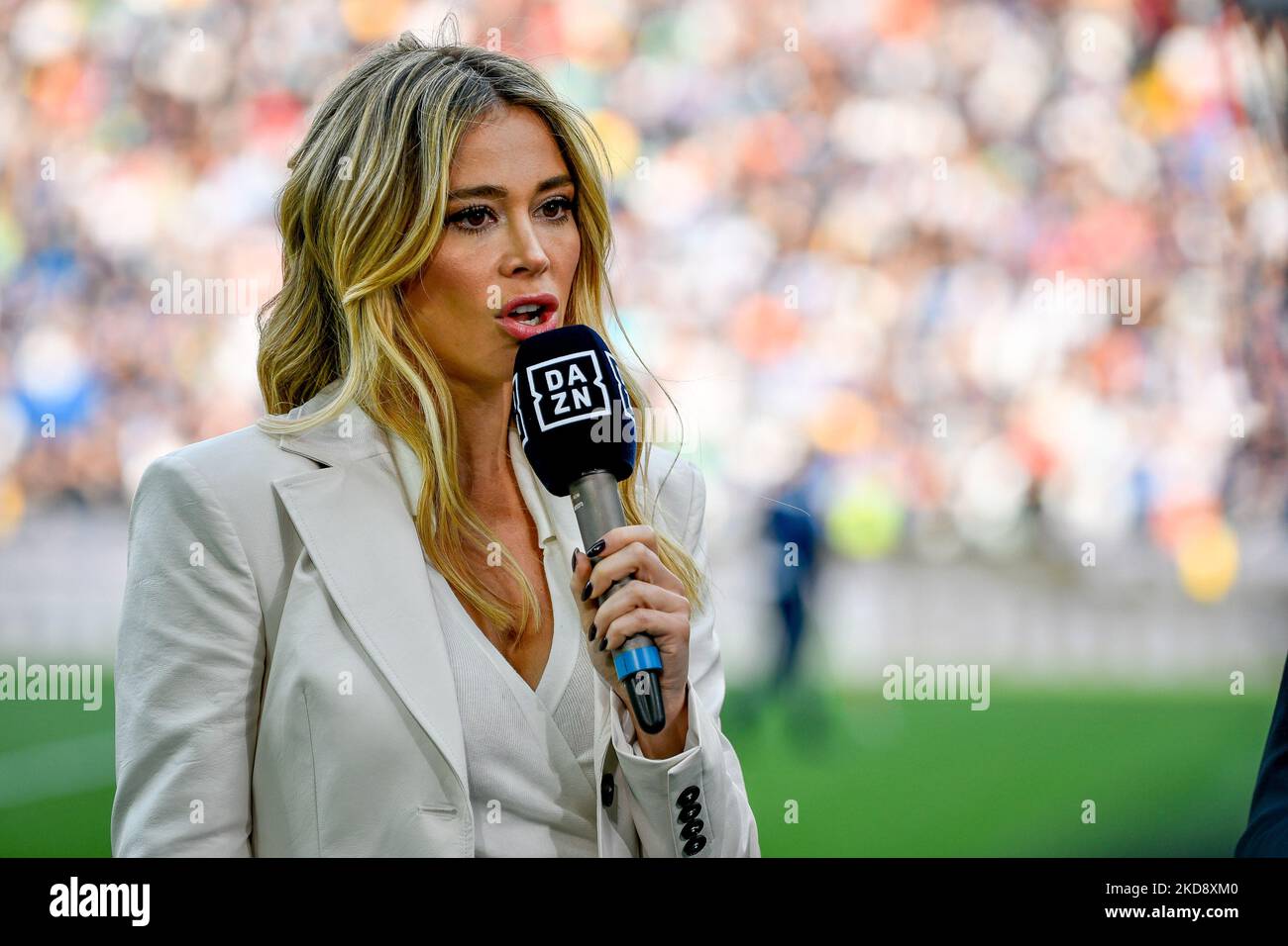 Diletta Leotta, jounalist of DAZN Italia during the italian soccer ...