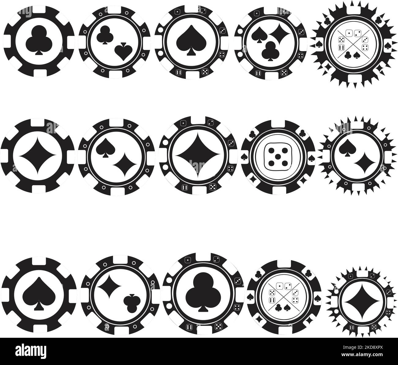 A vector illustration of a set of card suits Stock Vector Image & Art ...