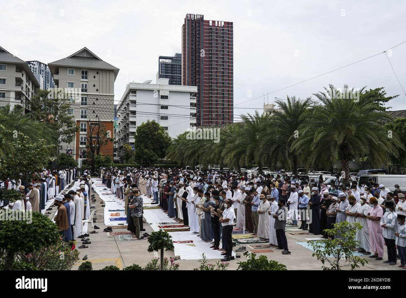 Thai Muslim pray first day of the Eid al-Fitr holiday which marks the ...