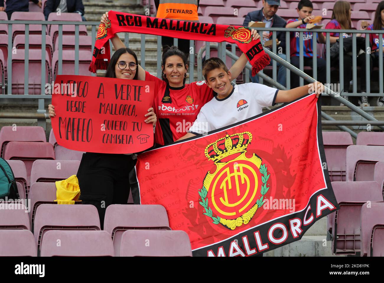 Mallorca supporters during the match between FC Barcelona and RCD ...