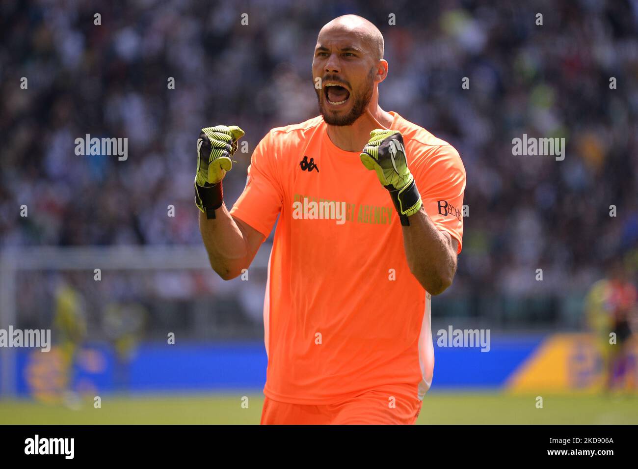 Niki Maenpaa of Venezia FC celebrates after an goal during the Serie A ...