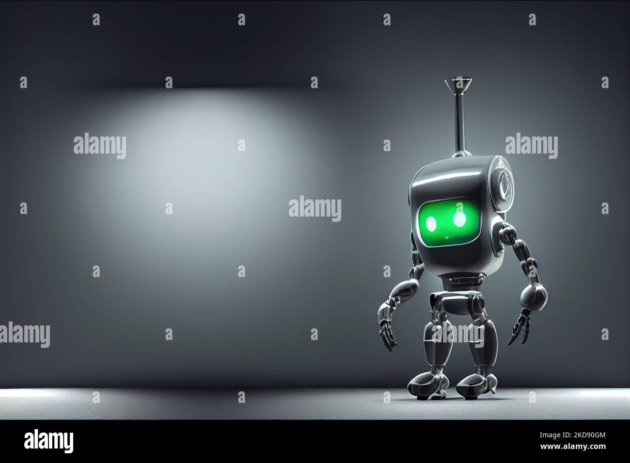 A modern robot on gray background Stock Photo - Alamy