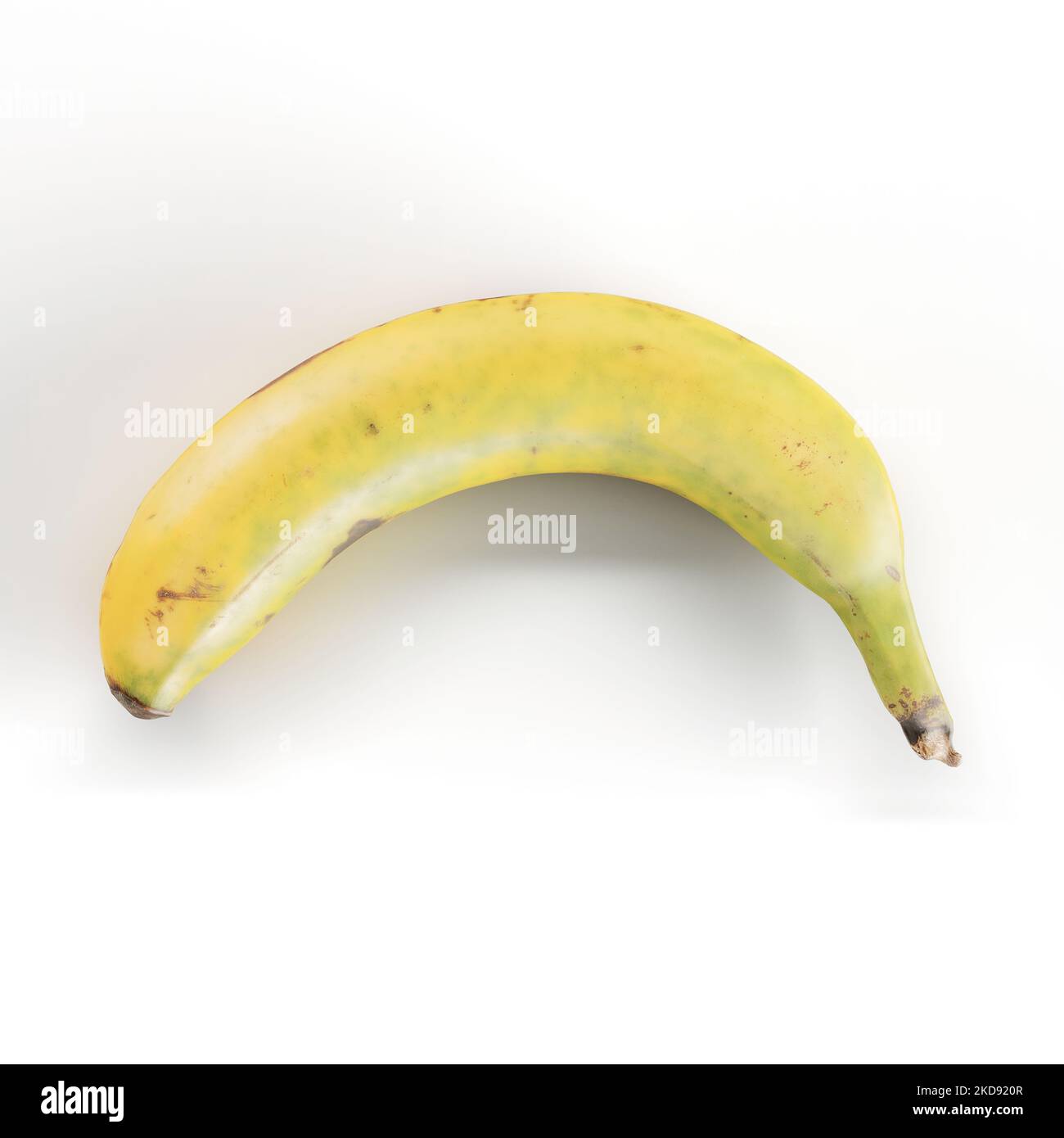 A realistic 3d rendering of a fresh and ripe banana on white background ...