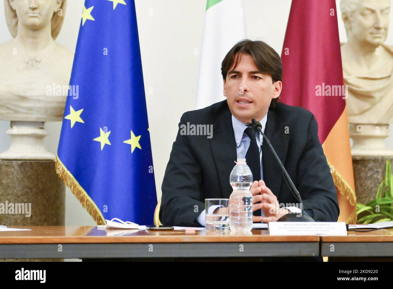 Alessandro Onorato during the presentation of the Rock in Roma event ...