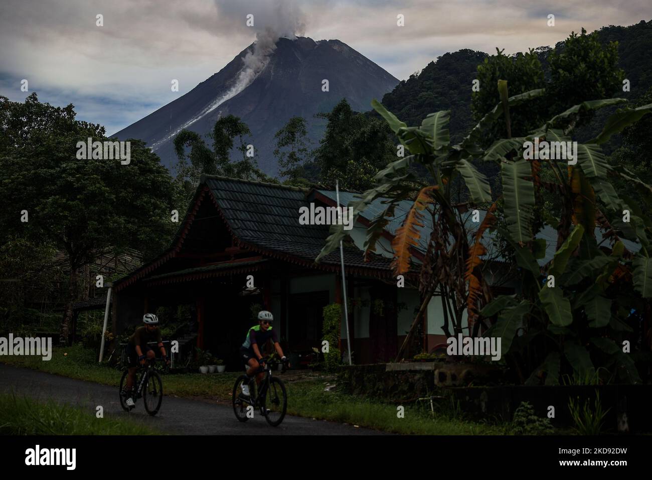 Mount Merapi, a volcanic mountain spews volcanic material as it erupts ...