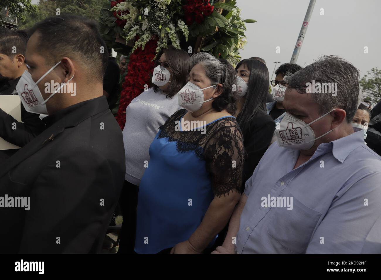 Relatives and friends of the victims who died on 3 May 2021 during the ...