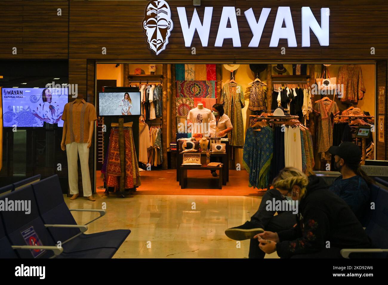 WAYAN store at the Terminal 2 of Cancun International Airport. On ...