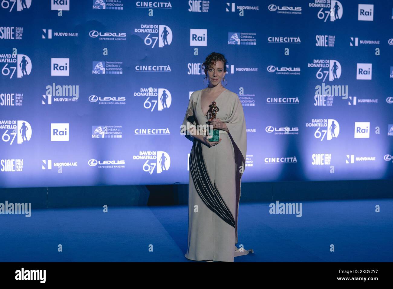 Laura Samani poses with the David di Donatello for Best New Director ...