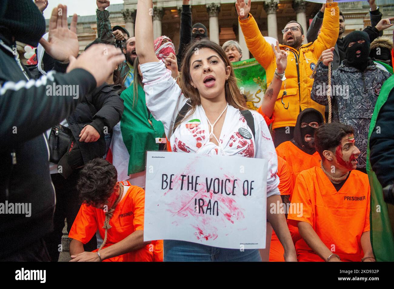 London, UK. 5th Nov, 2022. Iranians protest in Trafalgar Square ...