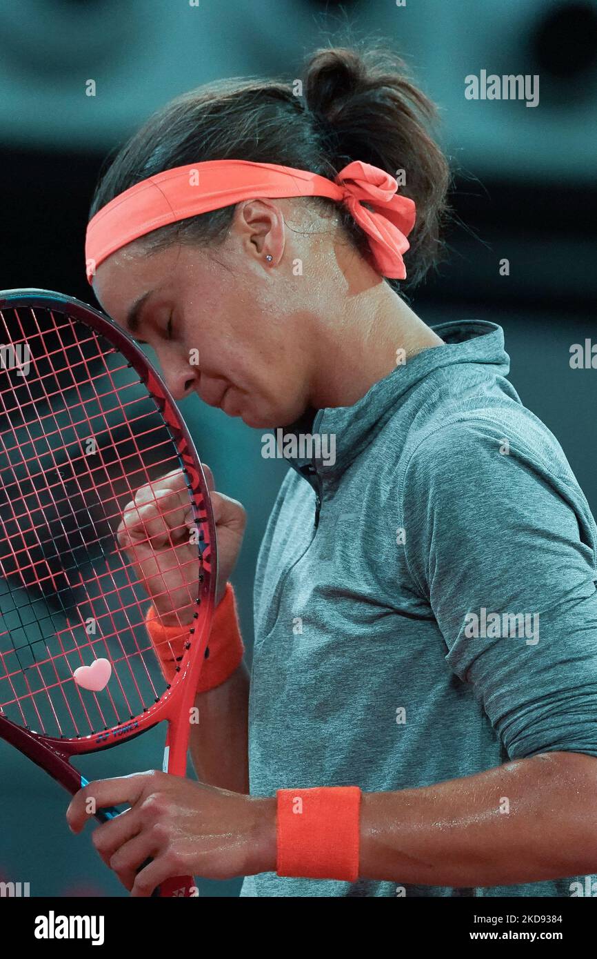 Anhelina Kalinina of Ukraine plays their third round match against Emma ...