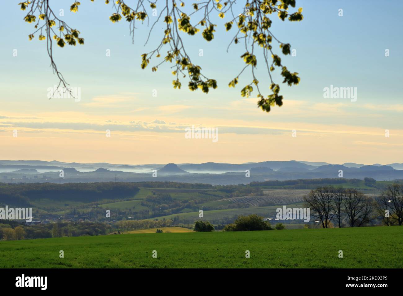 Panoramic view of Saxon Switzerland in Germany Stock Photo - Alamy