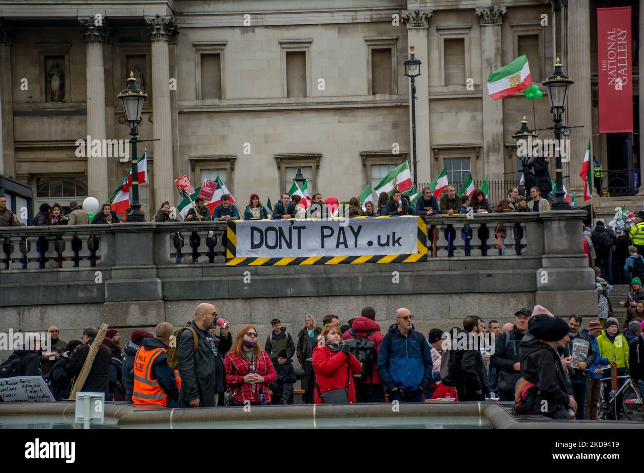 Trafalgar square, London, UK. 5th November 2022. Thousands rally in ...