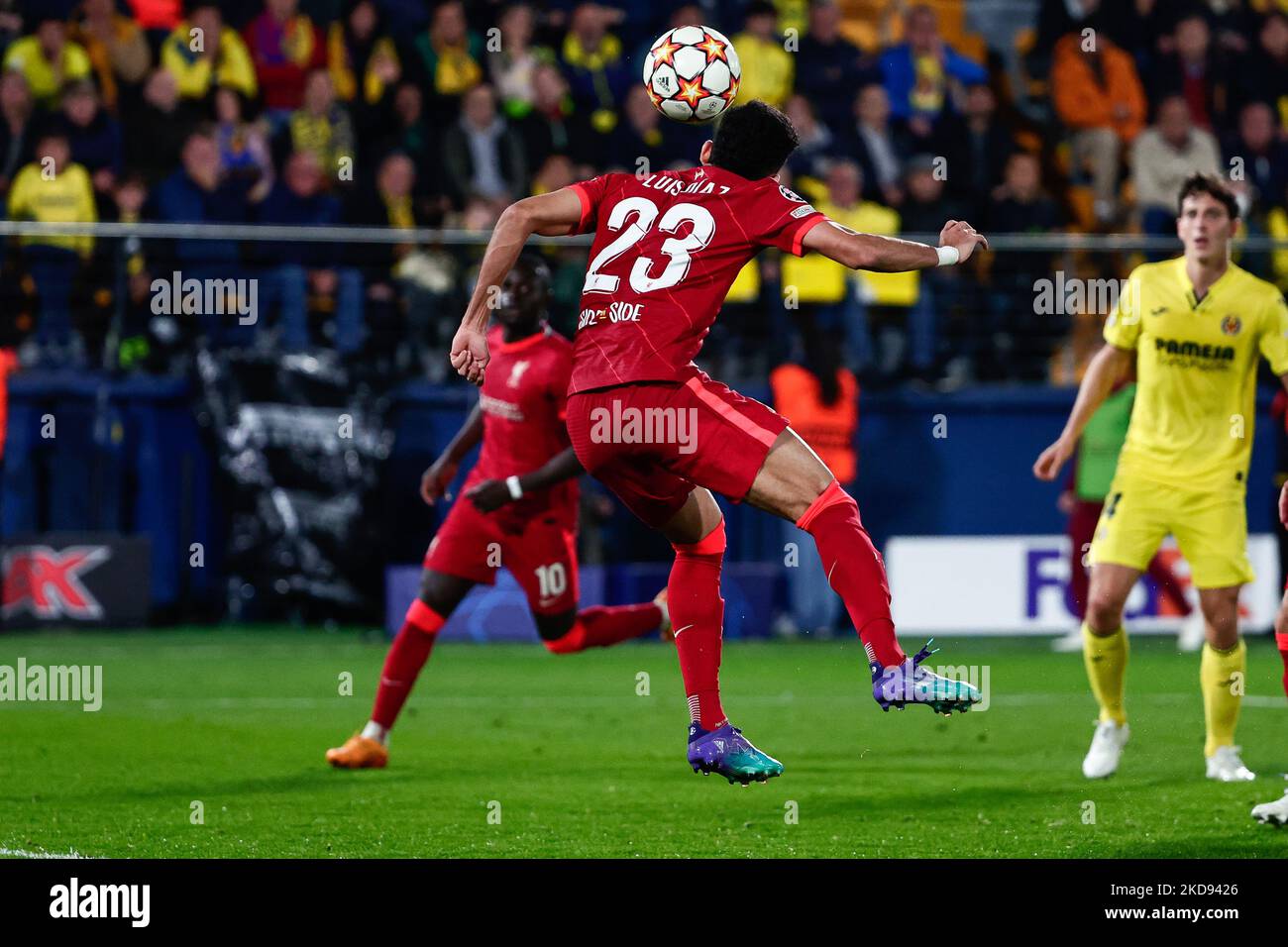 Luis Diaz of Liverpool FC scores a goal during the UEFA Champions ...