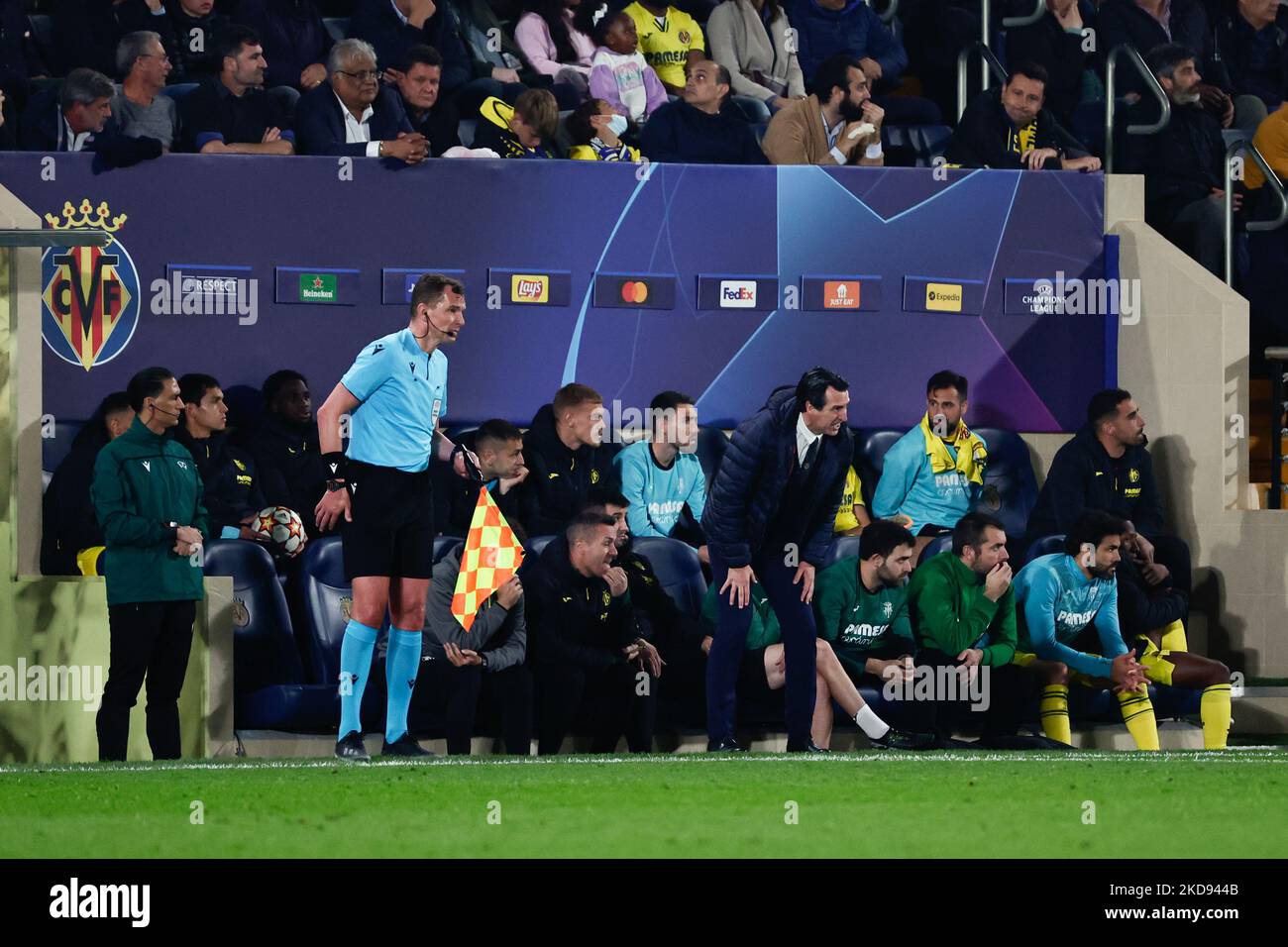 Unai Emery of Villarreal CF during the UEFA Champions League Semi Final ...