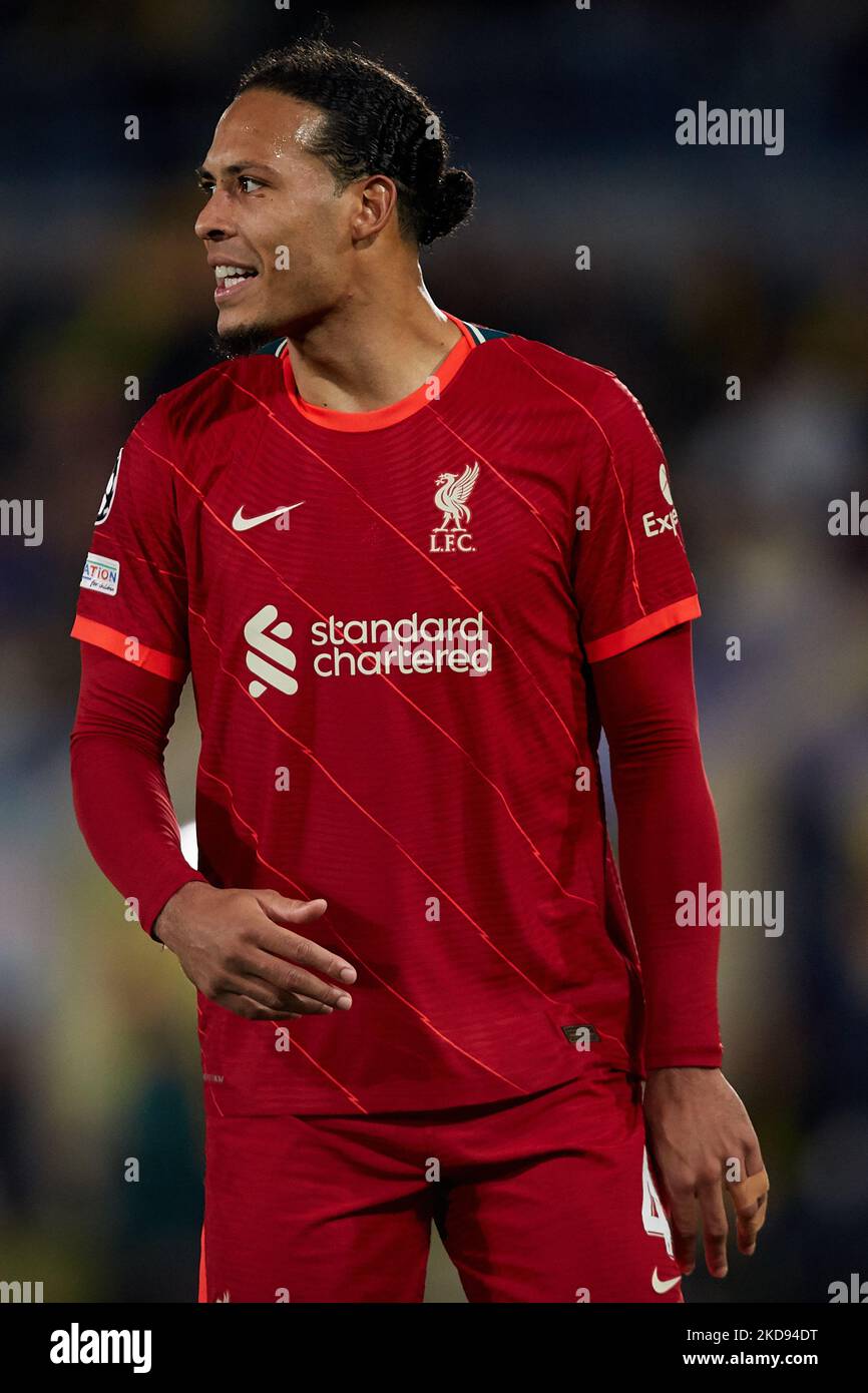 Virgil van Dijk of Liverpool FC reacts during the UEFA Champions League ...