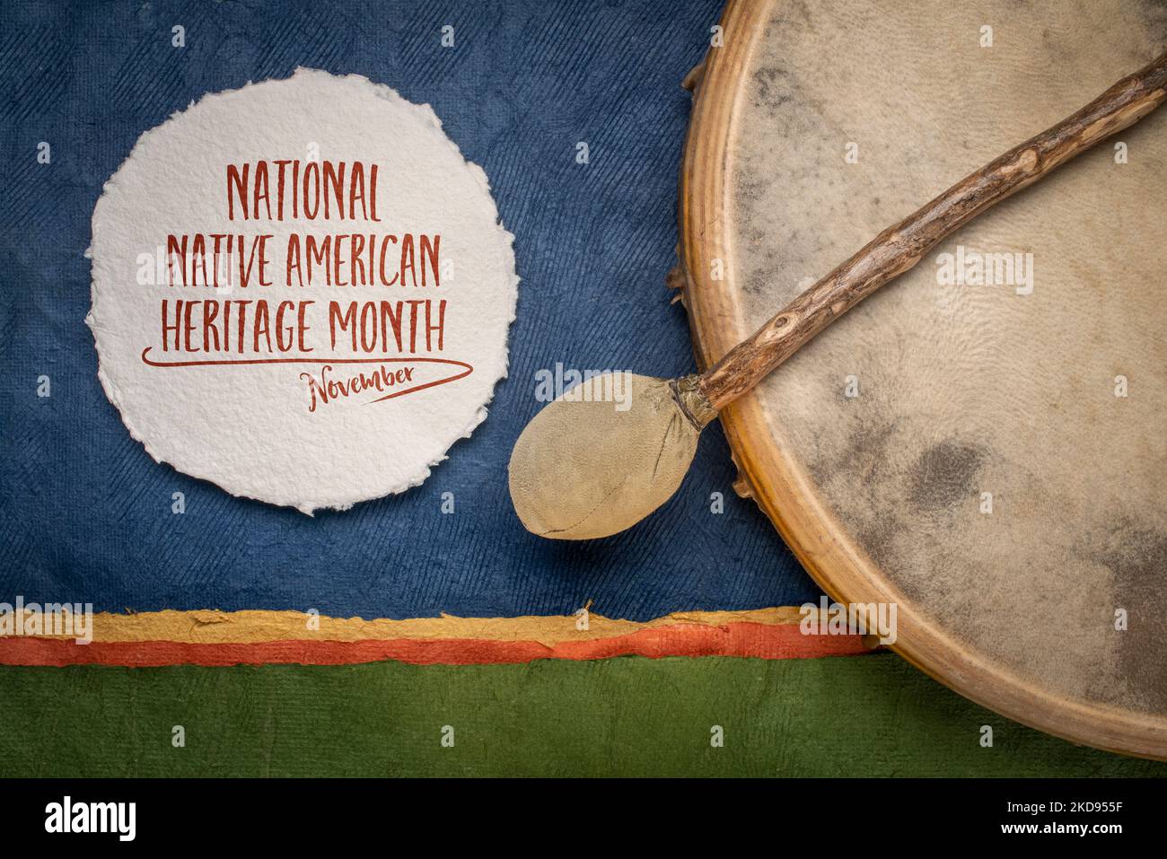 November - National Native American Heritage Month, handwritten note ...