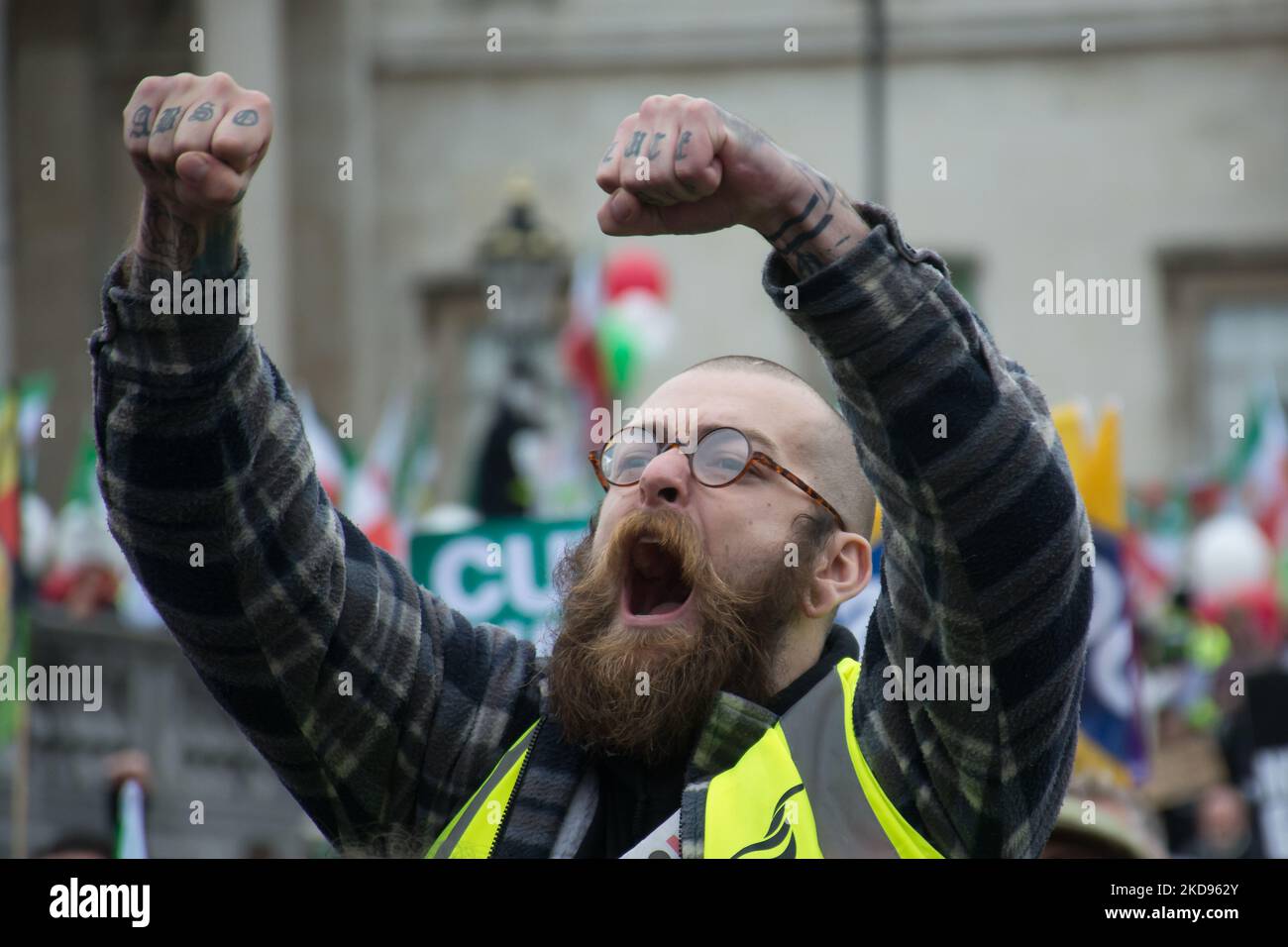 Trafalgar square, London, UK. 5th November 2022. Thousands rally in ...