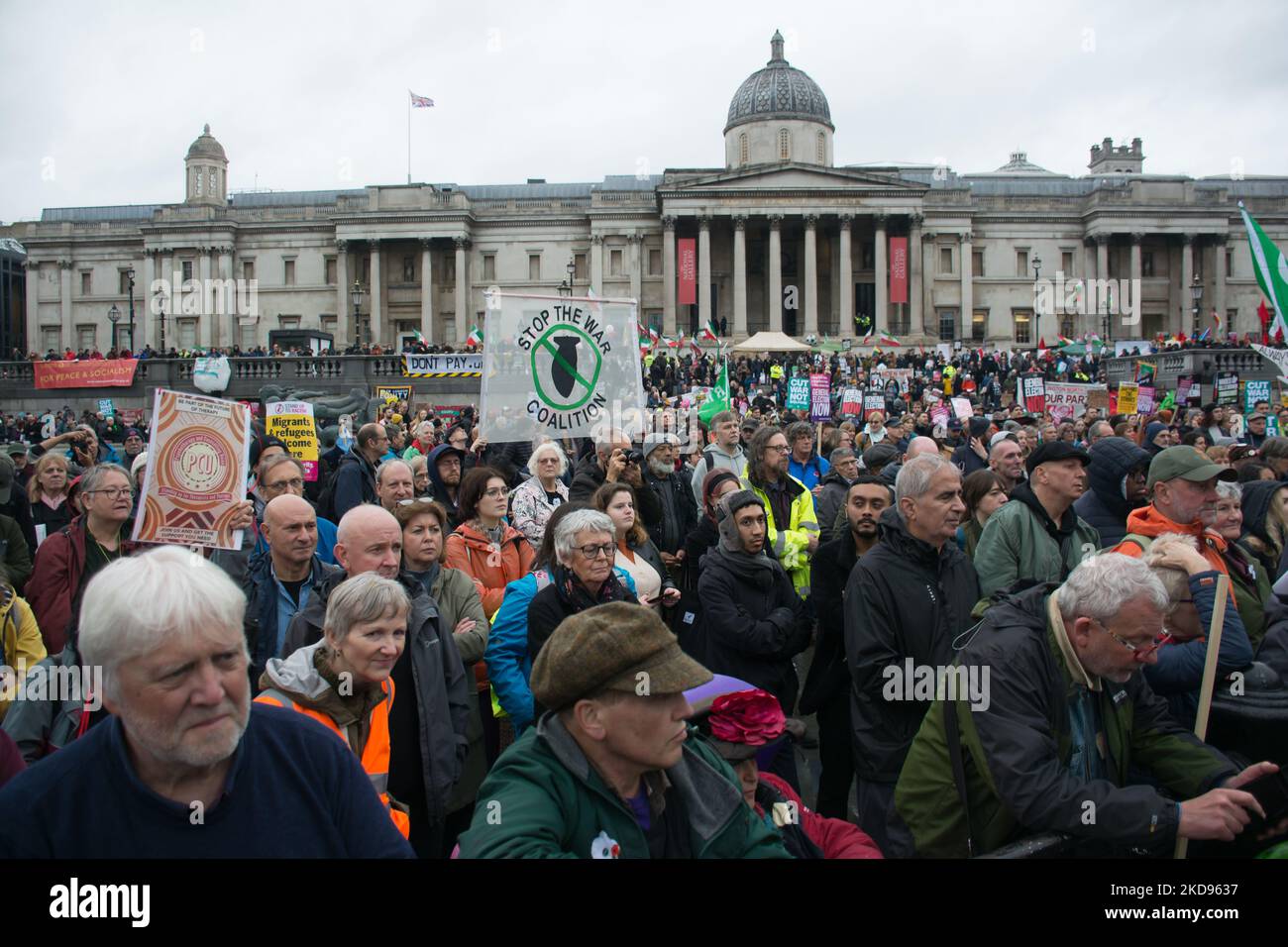 Trafalgar square, London, UK. 5th November 2022. Thousands rally in ...