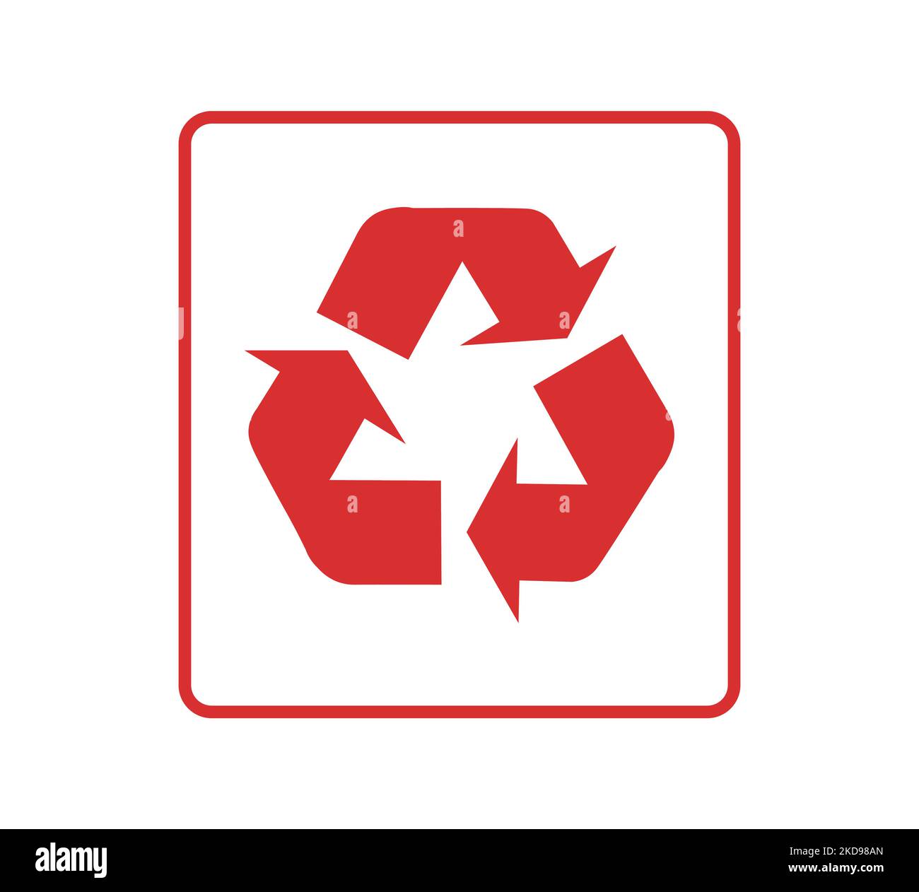 Red recycling icon. Concept of ecology and packaging Stock Vector Image ...