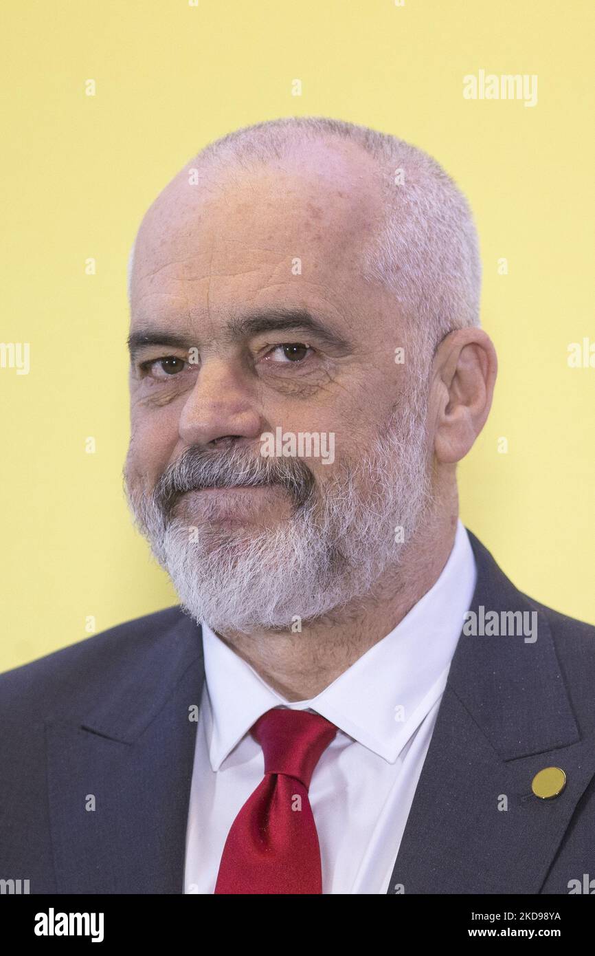 Edi Rama seen during High Level International Donors Conference for ...