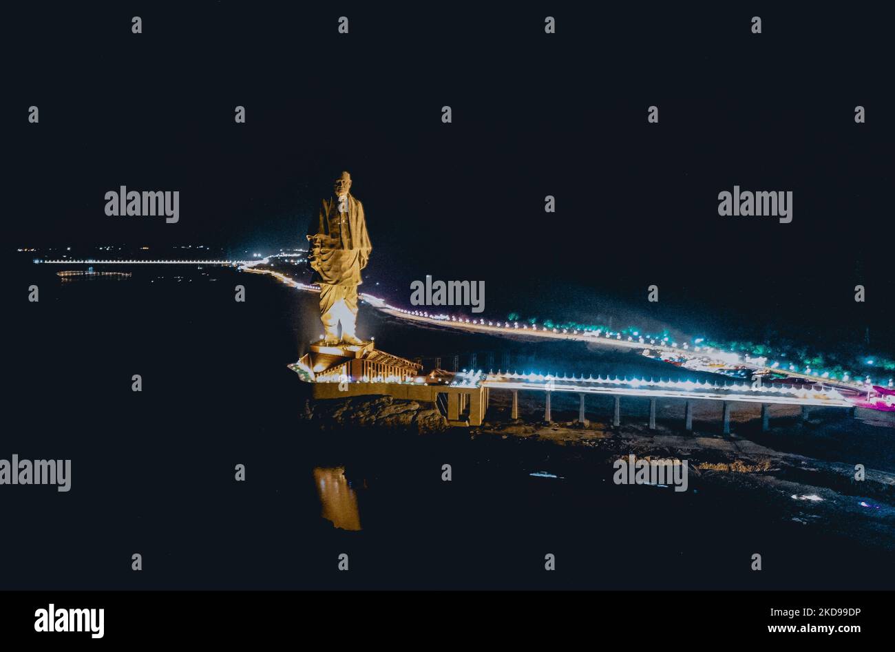 The Statue of Unity, the world's tallest statue in Gujarat, India shot ...