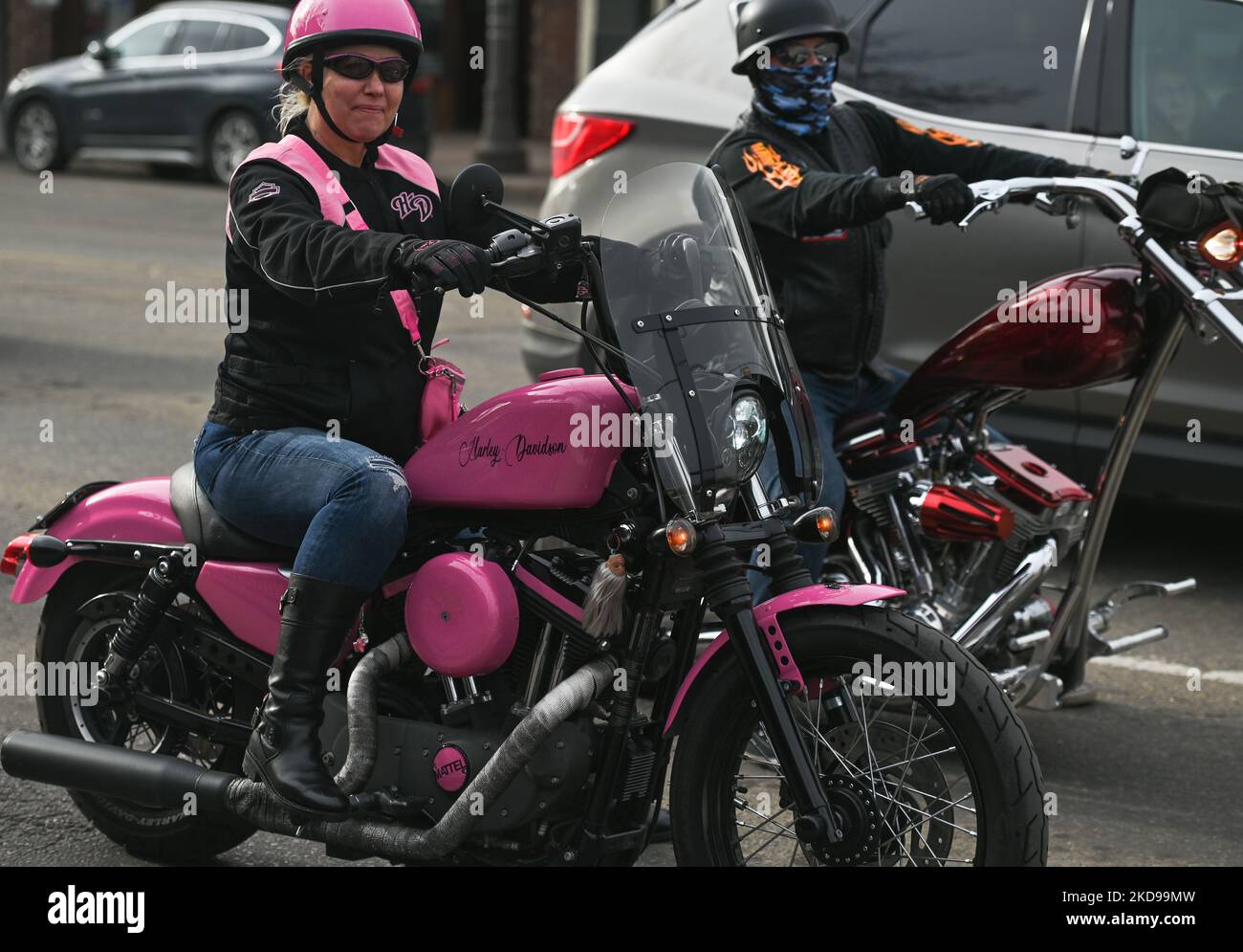 Pink harley davidson hi-res stock photography and images - Alamy