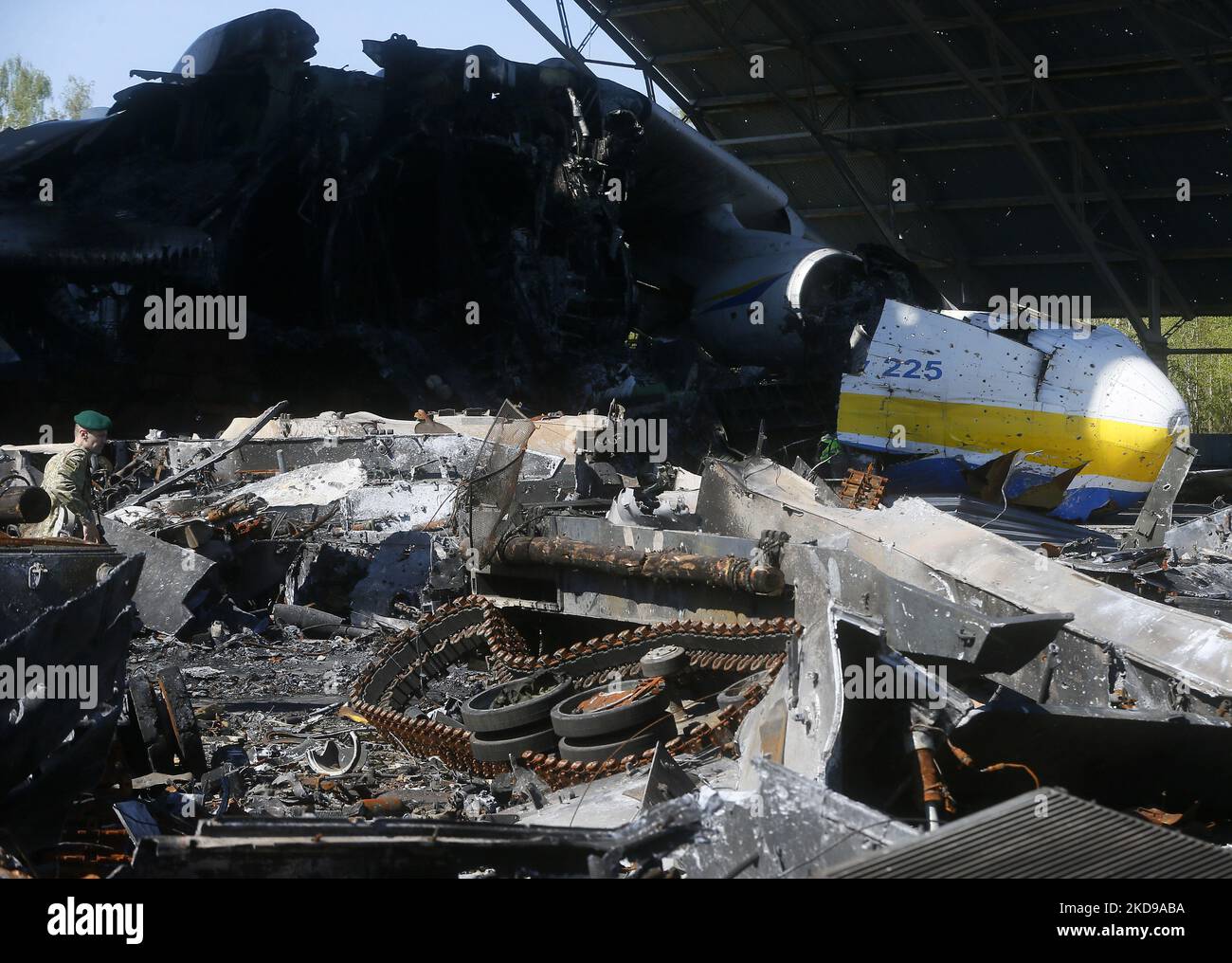 A largest Ukrainian transport plane Antonov An-225 Mriya ('Dream') is ...