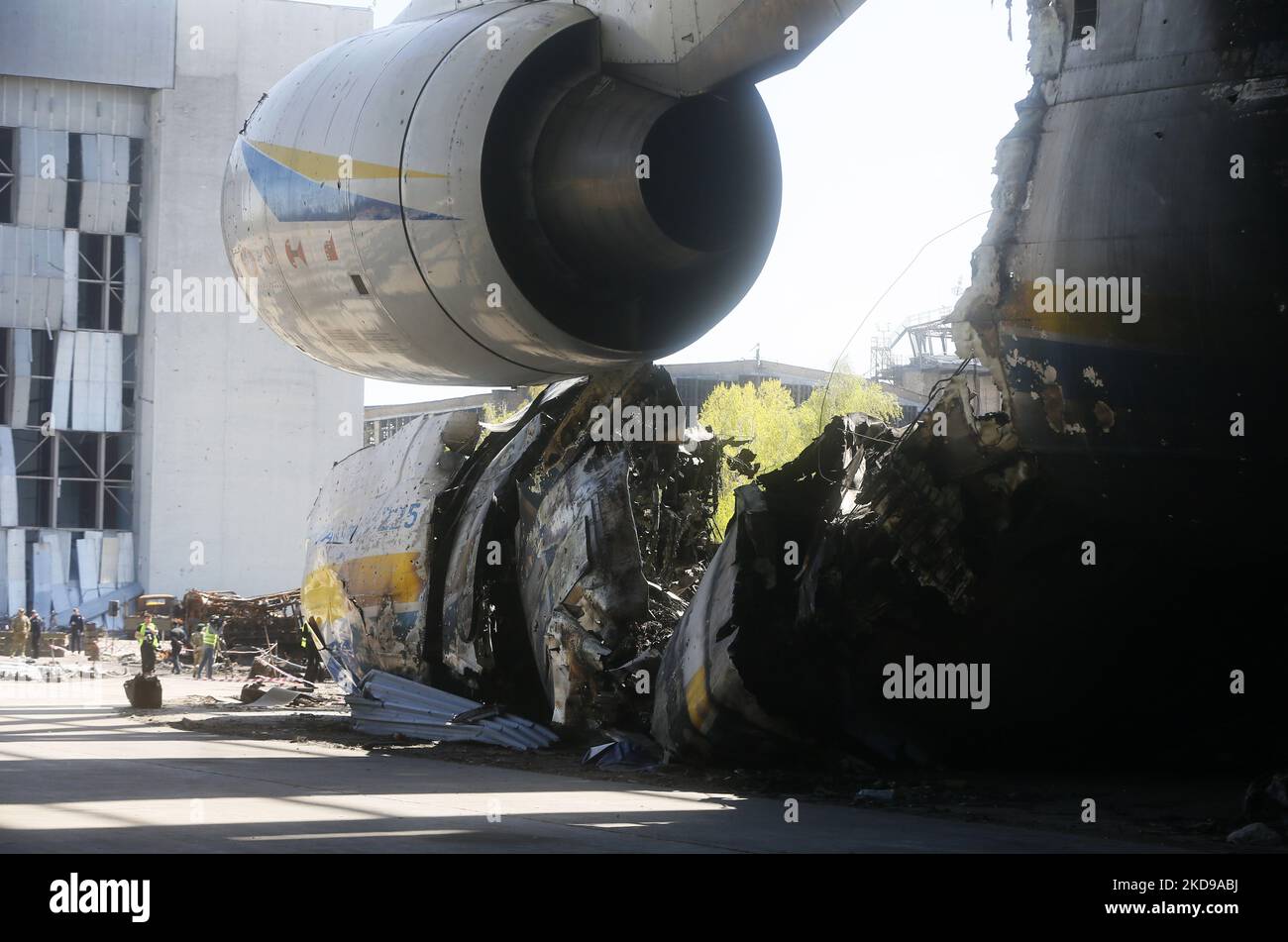 A largest Ukrainian transport plane Antonov An-225 Mriya ('Dream') is ...