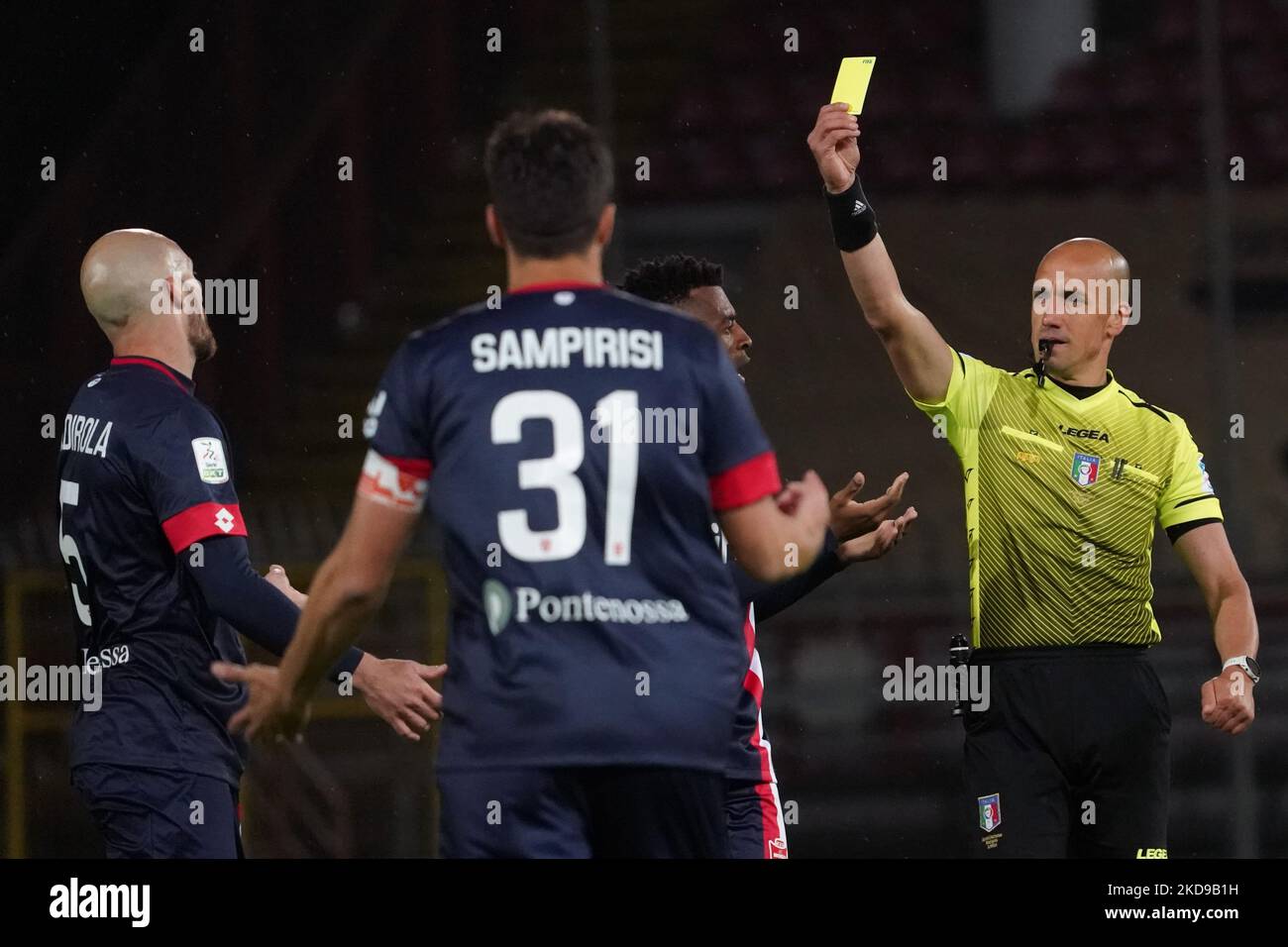 Caldirola Luca (n.5 ac monza) cautioned during the Italian soccer Serie ...