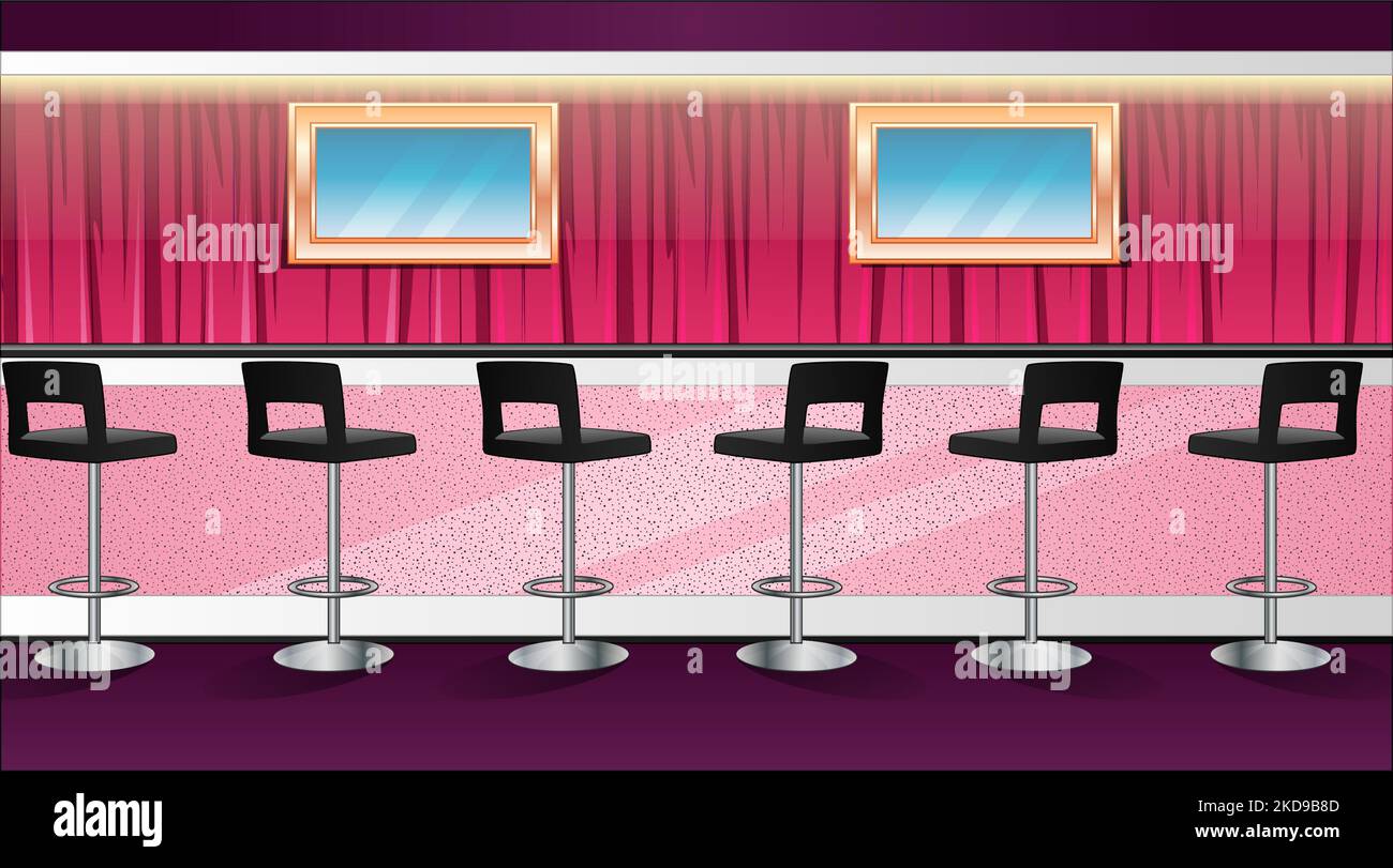 Night Out Bar Background Scene. Vector Illustration Stock Vector Image ...