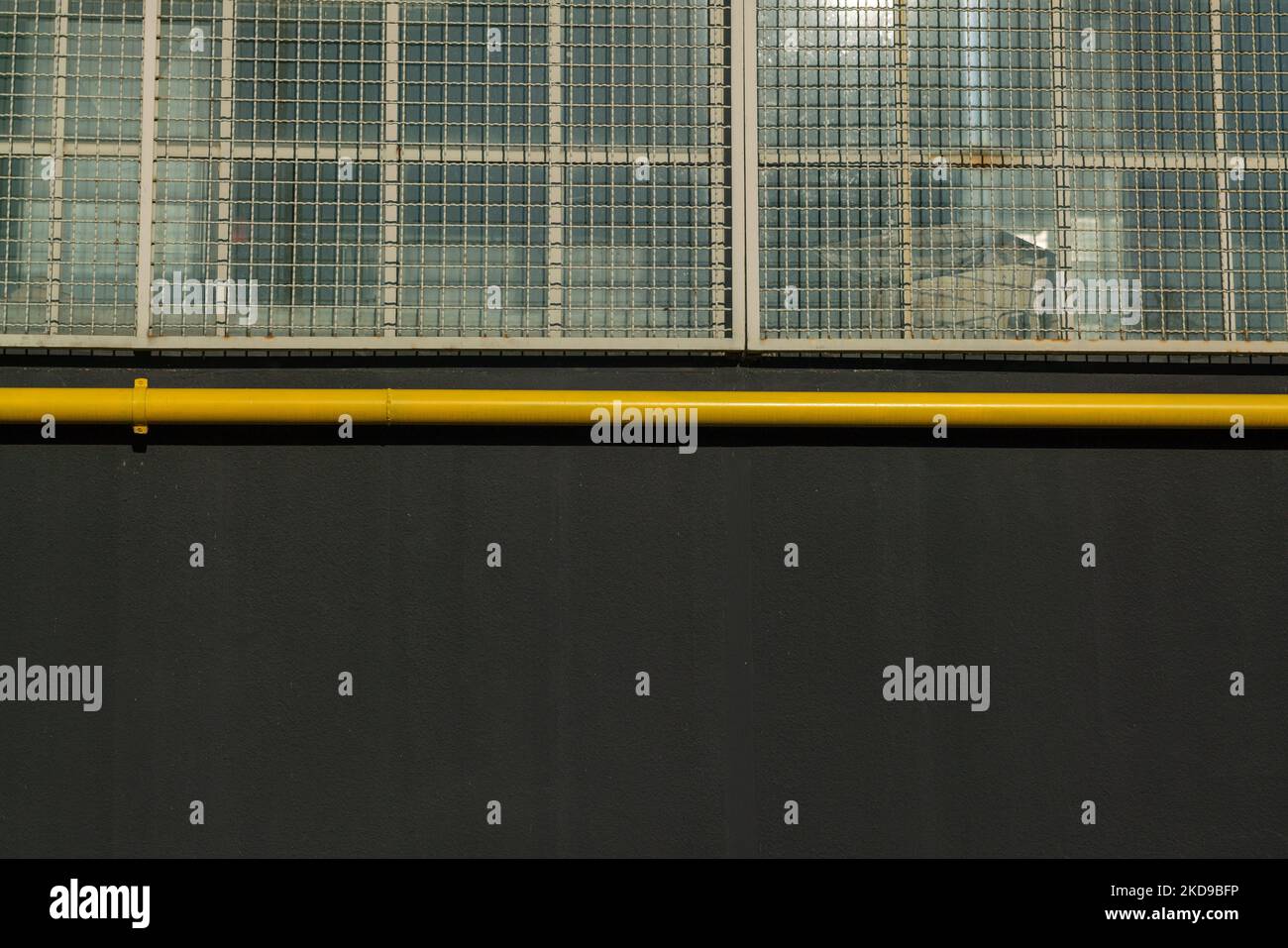 urban context - metropolitan, ventilation system, yellow pipe in ...