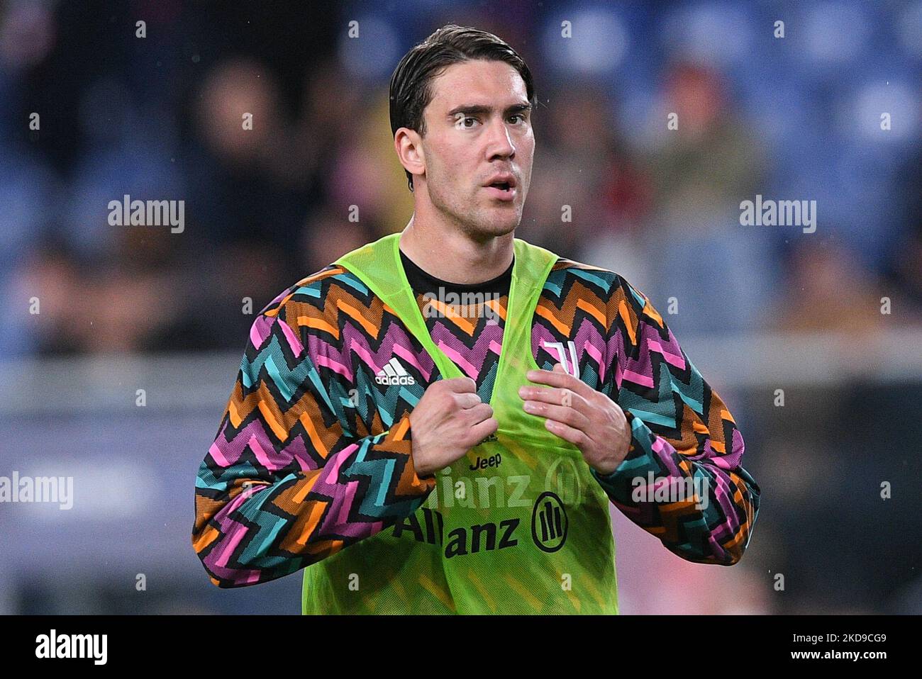 Dusan Vlahovic of FC Juventus looks on during the Serie A match between ...