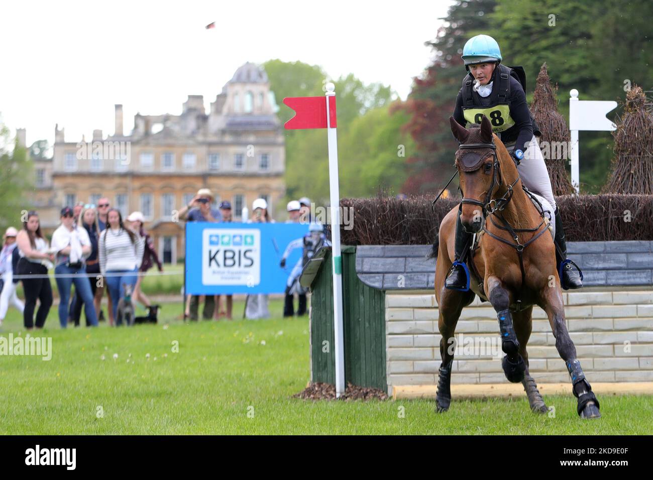 Selina Milnes riding Iron during the Cross Country Event at Badminton ...
