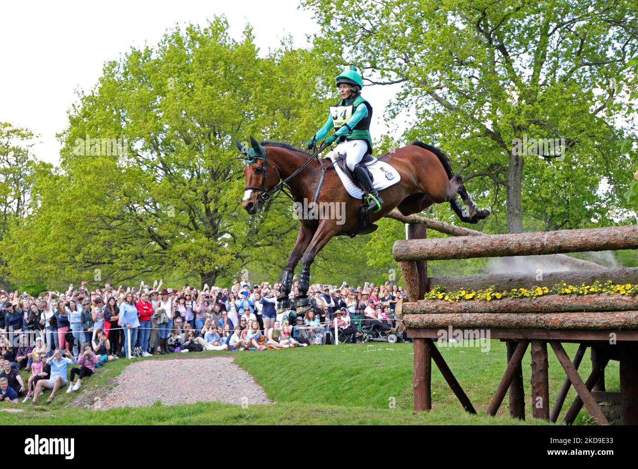 Sarah Ennis riding Woodcourt Garison during the Cross Country Event at ...