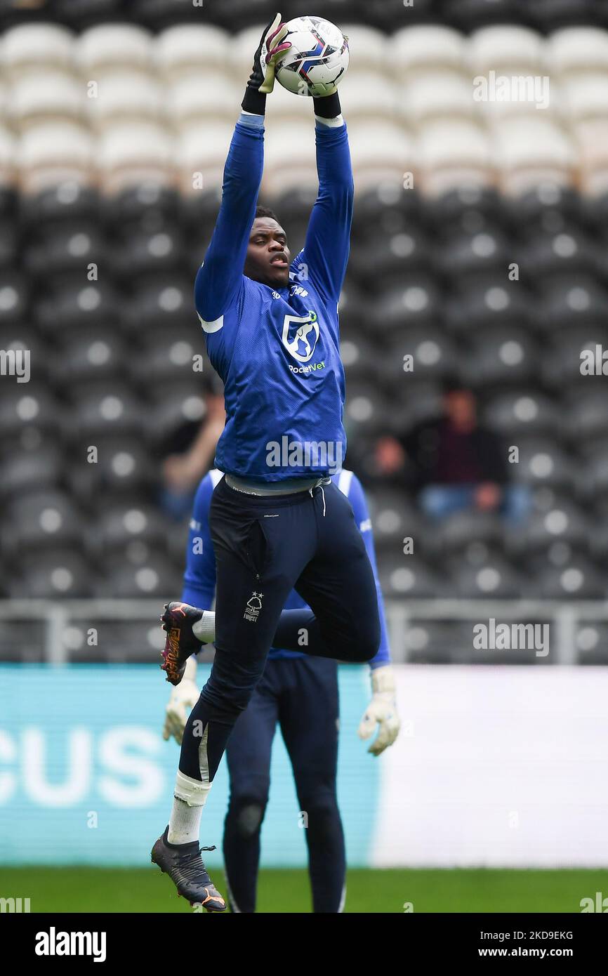 Nottingham Forest goalkeeper Brice Samba in action during the Sky Bet ...