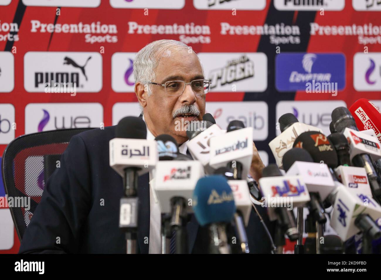 Gamal Allam, President of the Football Association, during a press ...