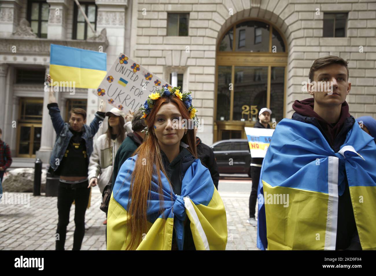 People gather in Lower Manhattan at a “Never Again” rally in support of ...