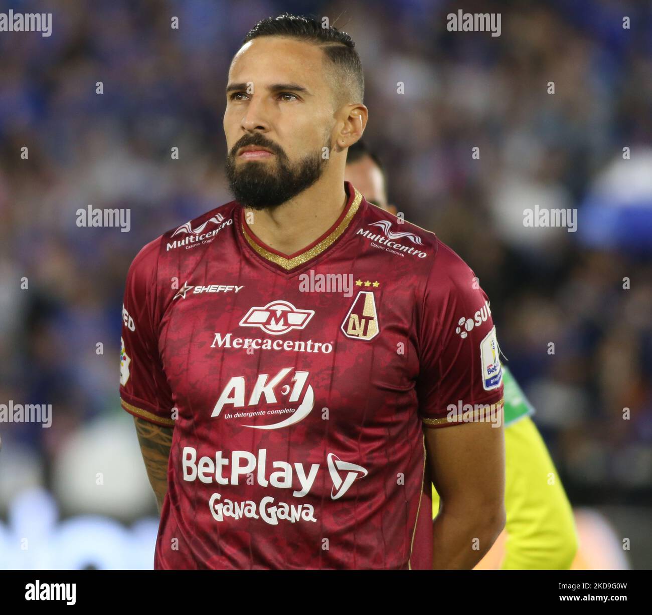 Jose Moya of Tolima, before the match of Millonarios vs. Tolima of the ...