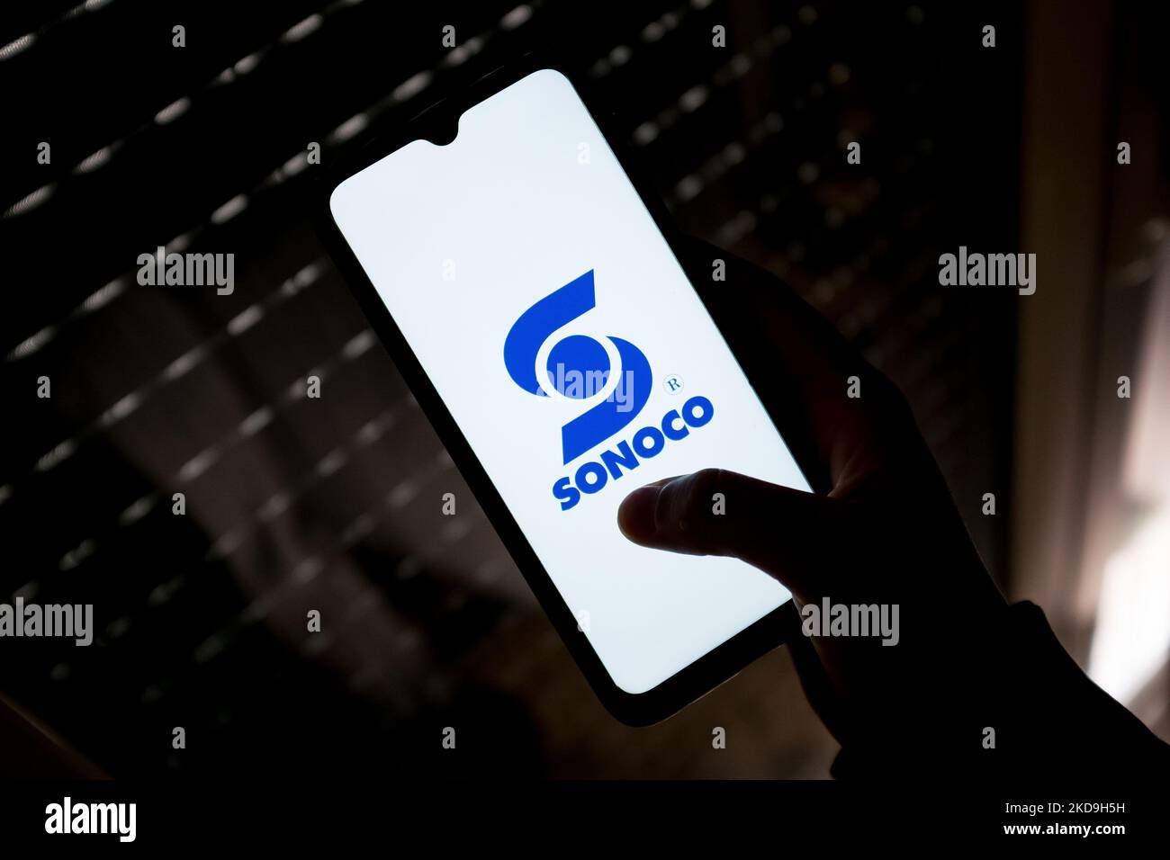 In this photo illustration a Sonoco logo seen displayed on a smartphone screen in Athens, Greece ...