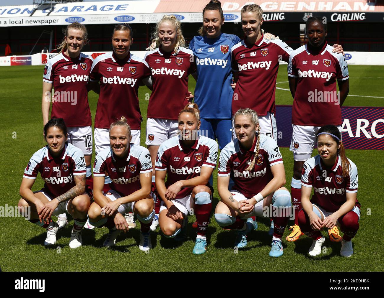 Back Row:- Kate Longhurst of West Ham United WFC, Gilly Flaherty of ...
