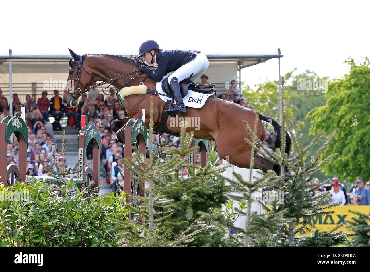 Laura Collett riding London 52 on her way to winning her trophy during ...