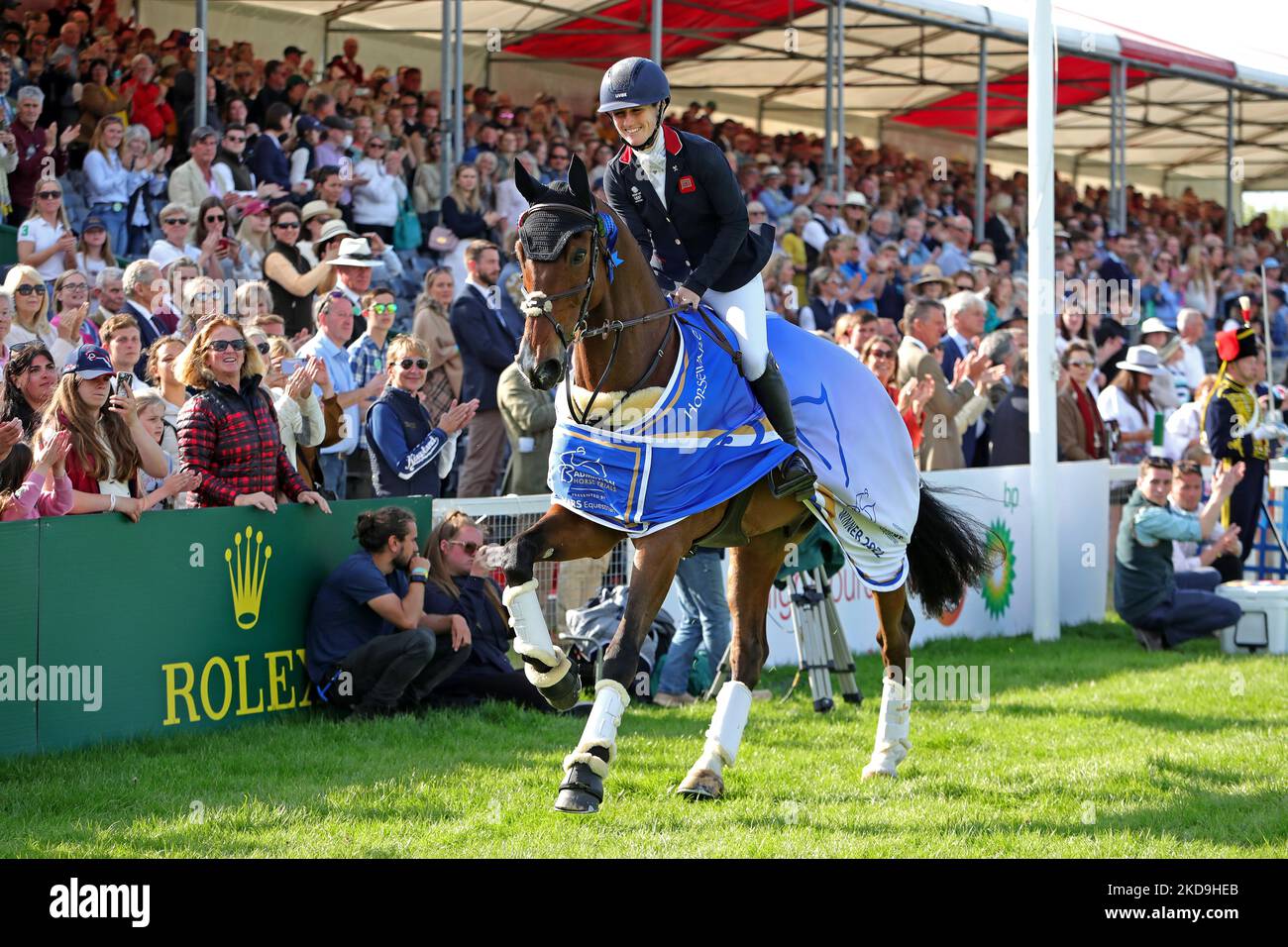 Laura Collett riding London 52 parades him during the Show Jumping ...