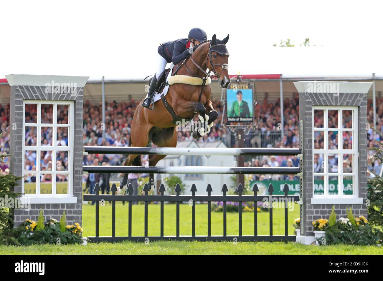 Laura Collett riding London 52 goes clear during the Show Jumping Event ...