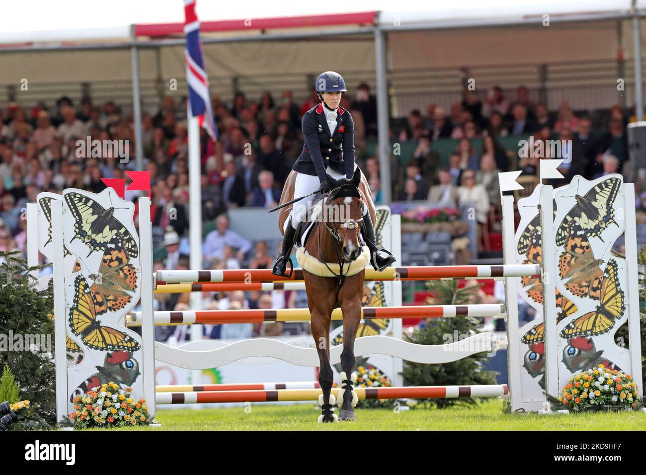 Laura Collett riding London 52 goes clear during the Show Jumping Event ...