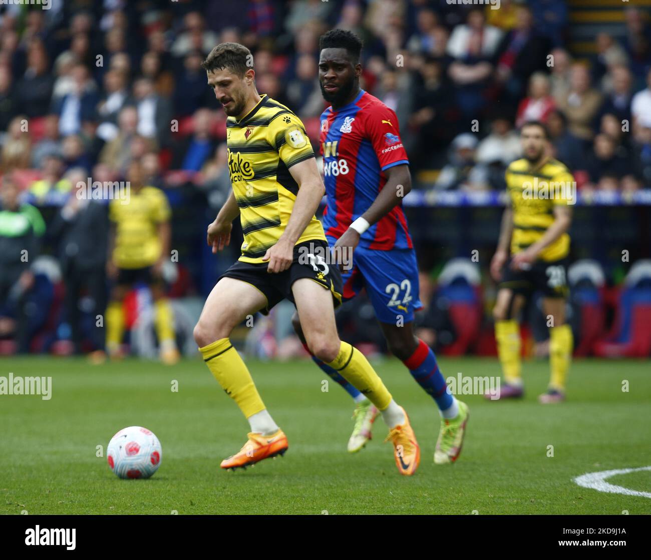Craig Cathcart of Watford during Premier League between Crystal Palace ...